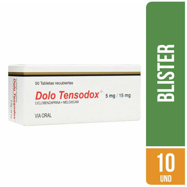 DOLO TENSODOX 5MG/15MG X 50 TAB - OpenMed