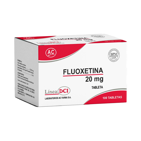 FLUOXETINA 20 MG X 100 TAB - Precio actualizado - OpenMed