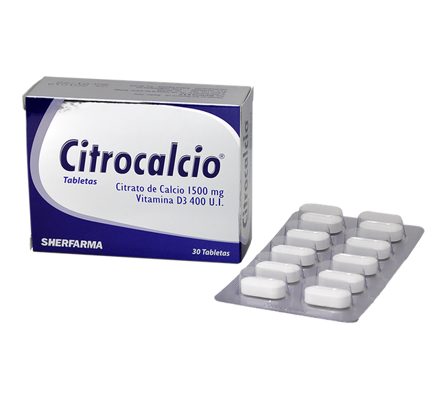 CALCIO+VITAMINA D3: CITROCALCIO 1500/400 X 30 TAB - OpenMed