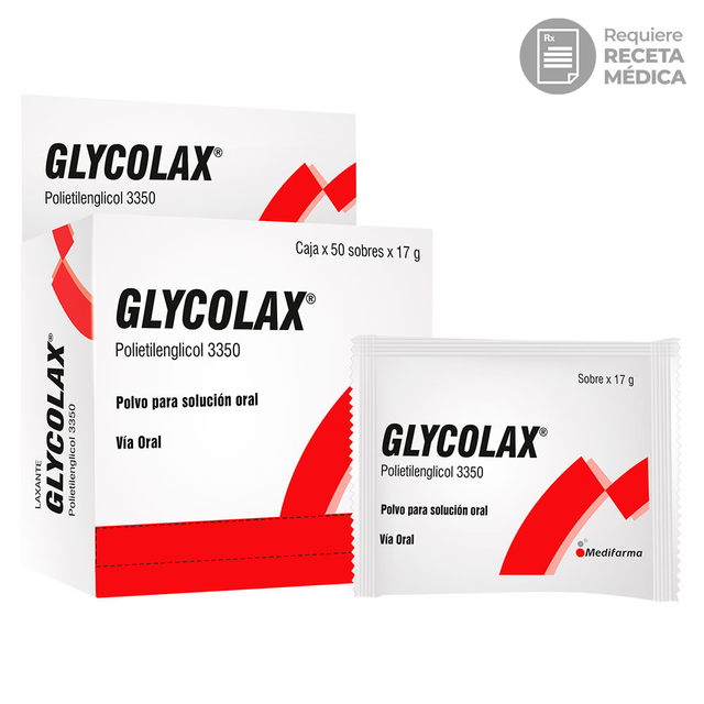 GLYCOLAX: POLIETILENGLICOL 17 G X 50 SOBRES - Precio - OpenMed