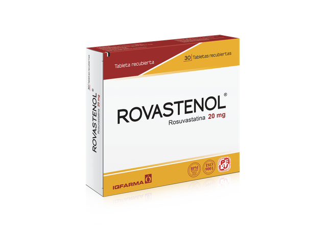 ROSUVASTATINA: ROVASTENOL 20MG X 30 TAB – Precio - OpenMed